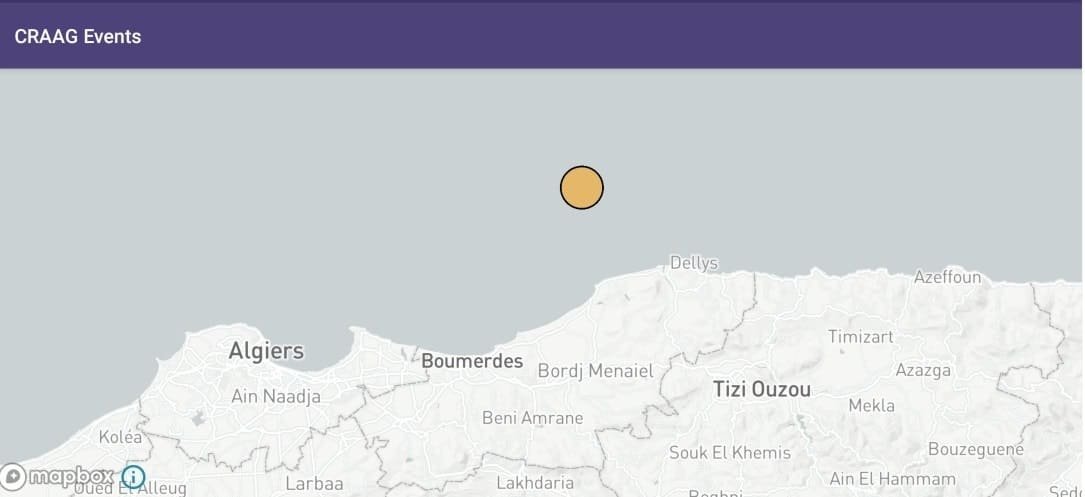 Secousse tellurique de magnitude de 4,1 degrés à Boumerdes